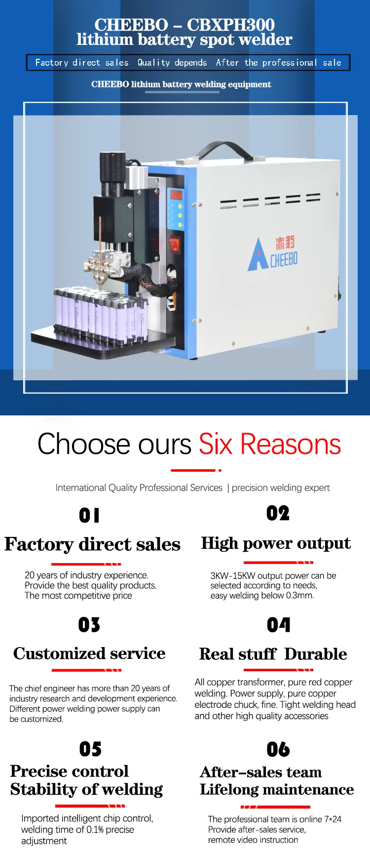 CHEEBO Mini Spot Welding Machine for Lithium Ion Batteries