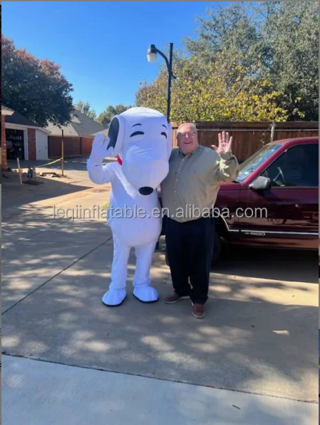 Snoopy Cartoon Dog Mascot Costume for Halloween - Custom Unisex Plush ...