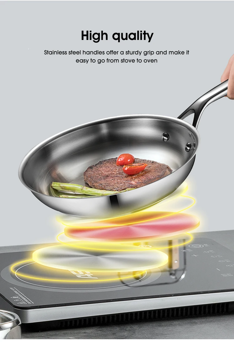 ASD Customized Logo Home Cooking Pots - 10pcs Stainless Steel Cookware Set