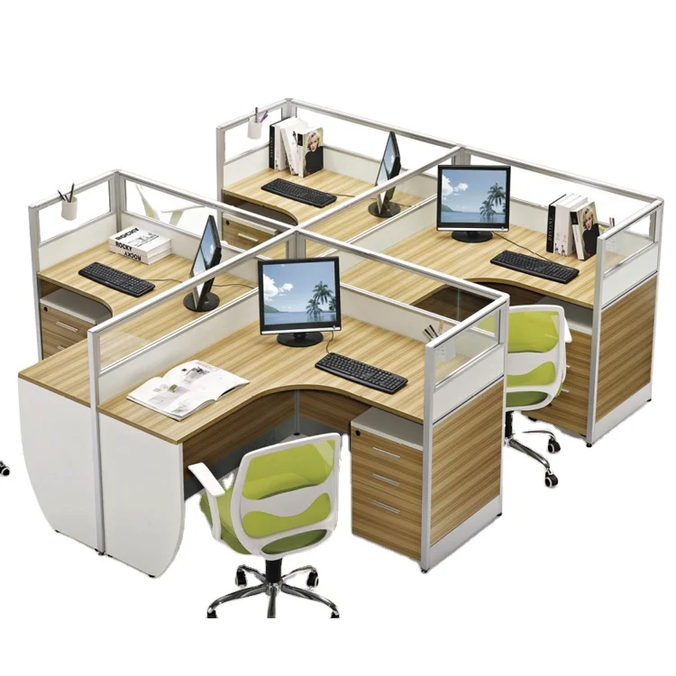 Modern open modular 4 person cheap workstations for 4 person computer ...