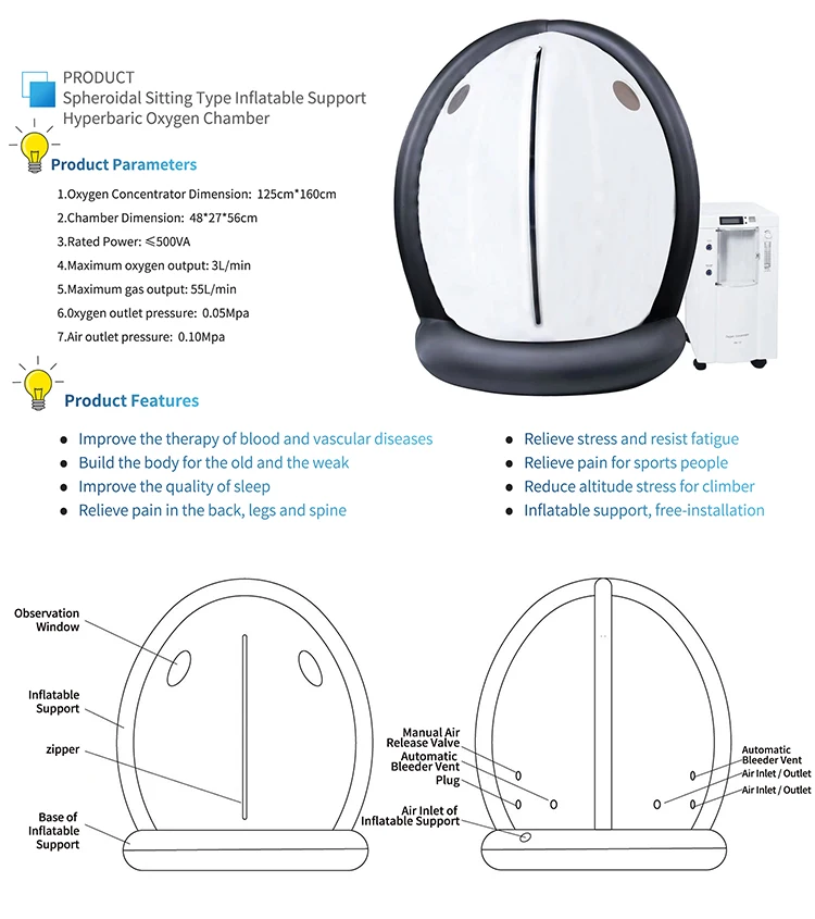 Hyperbaric Oxygen Chamber Anti Aging Spa Capsule Oxygen Massage Beauty ...