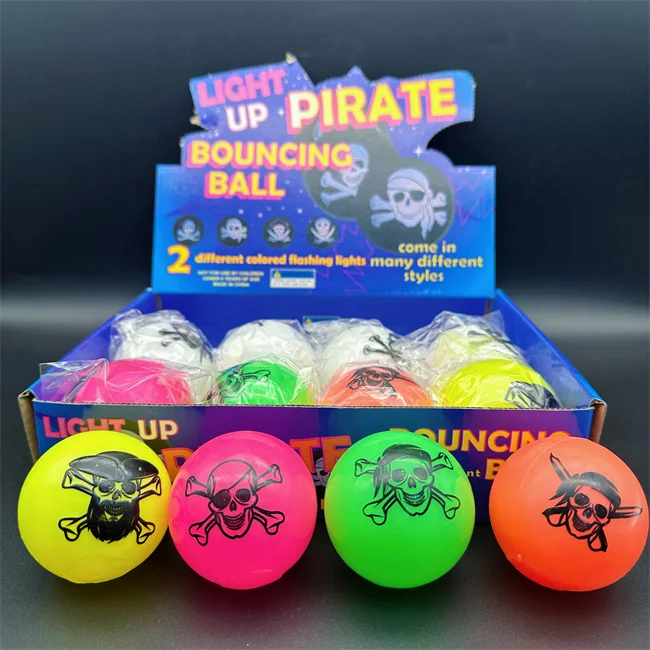 HAPU Factory Pirate Glow Bouncing Ball tpr multi-functional Skeleton ...