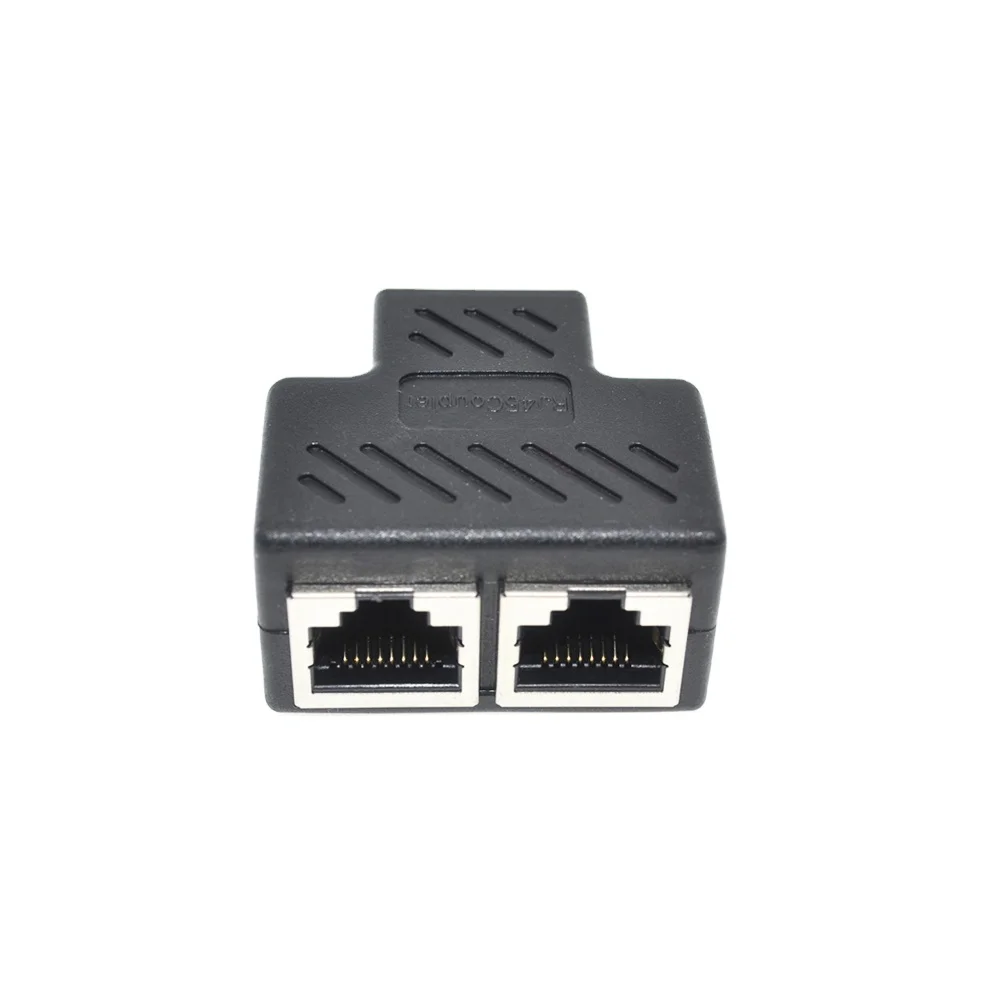 Rj45 Splitter Connector Adapter 1 To 2 Female Port Plug 3 Way Cat 5 ...