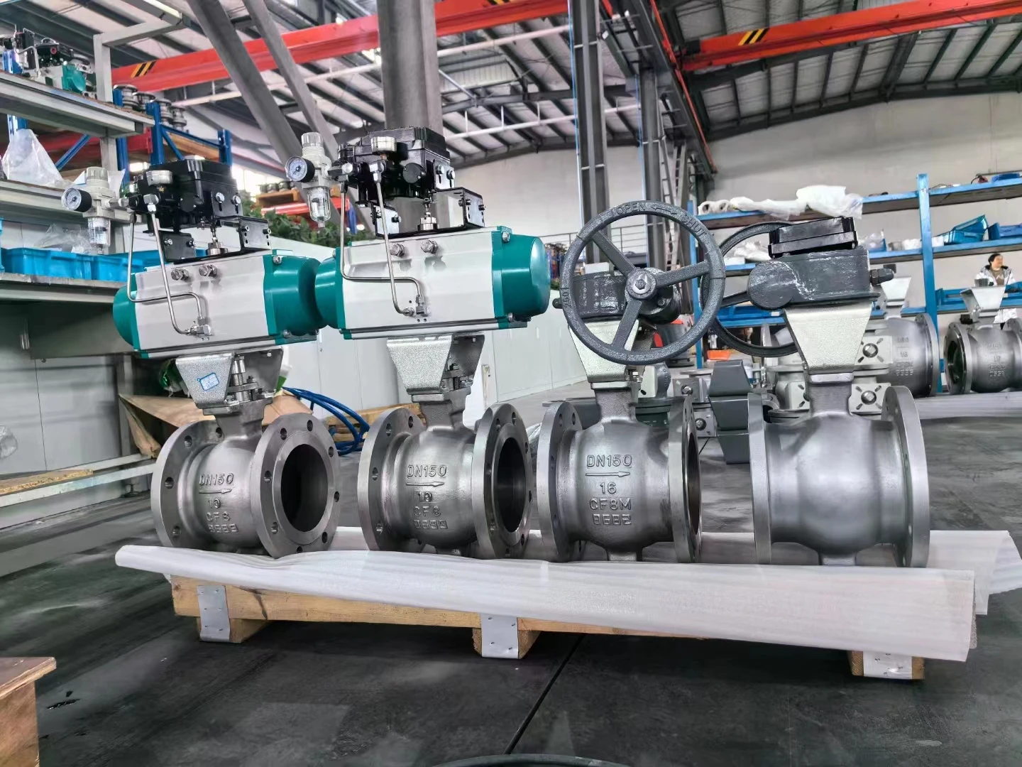 Pneumatic Actuator Dn200 Pn16 V Port Slurry Pulp Natural Gas Explosion ...