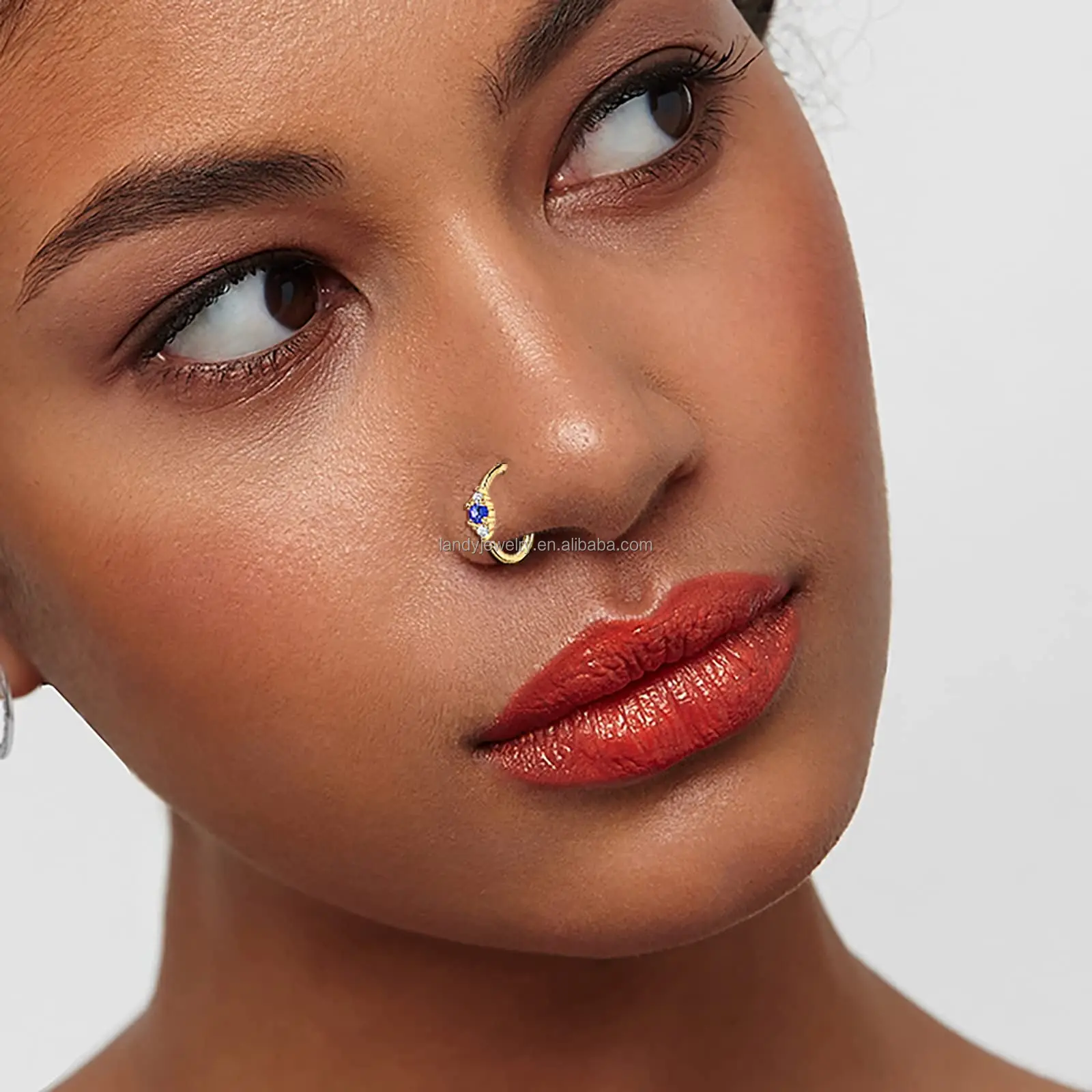 Shop 25 Pcs Sterling Silver Gold Plated Nose Rings for Women