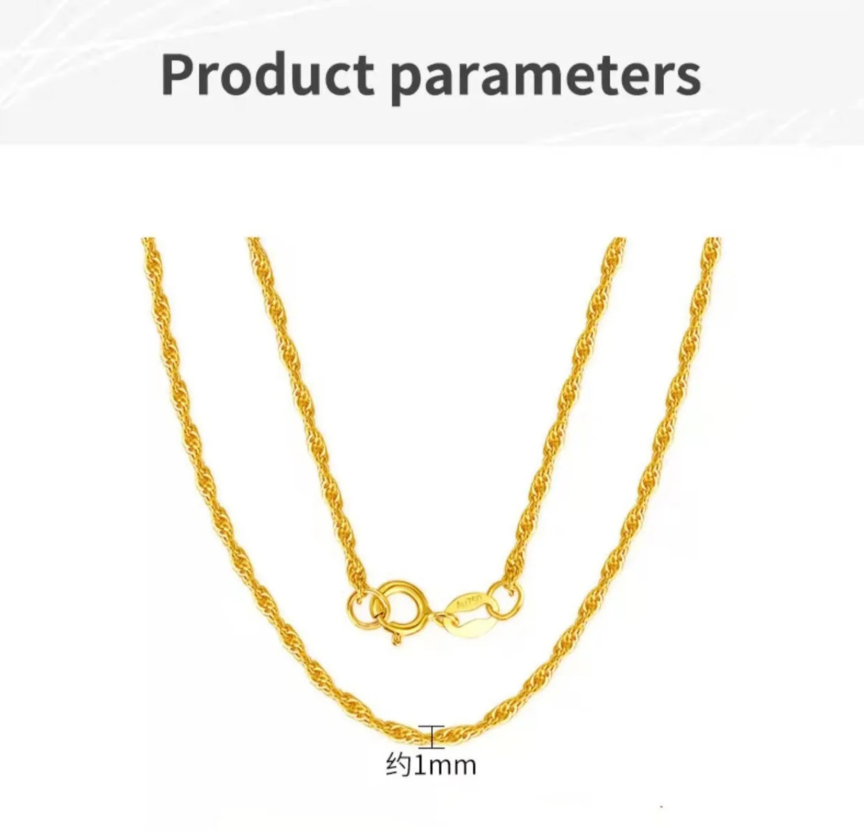 Xinfly Wholesale Au750 Gold Chain 18k Solid Gold Rope Chain 17-18inches ...