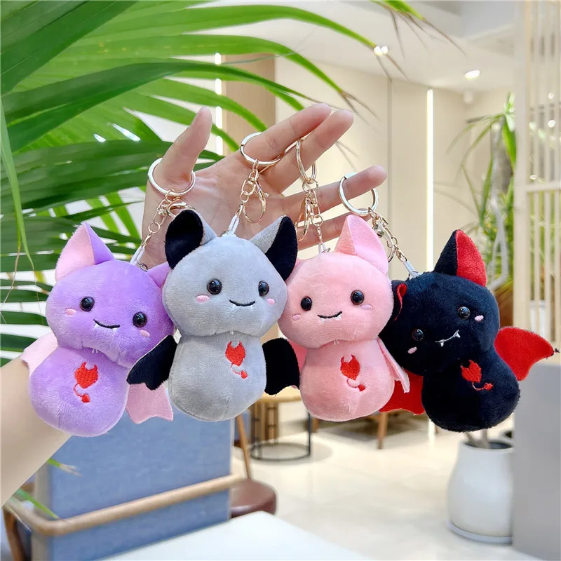 13cm Cute Cartoon Plush Bat Keychain - Perfect Halloween Gift