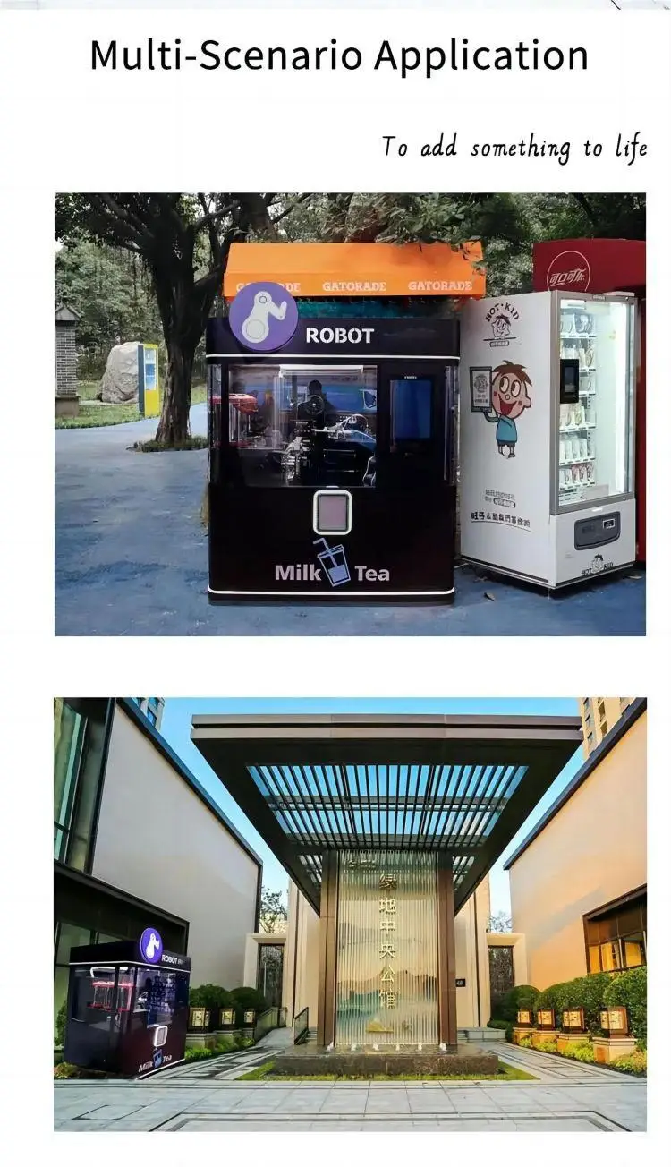 Unmanned Retail Convenience Store - Custom Flavors Coffee Robot Vending ...
