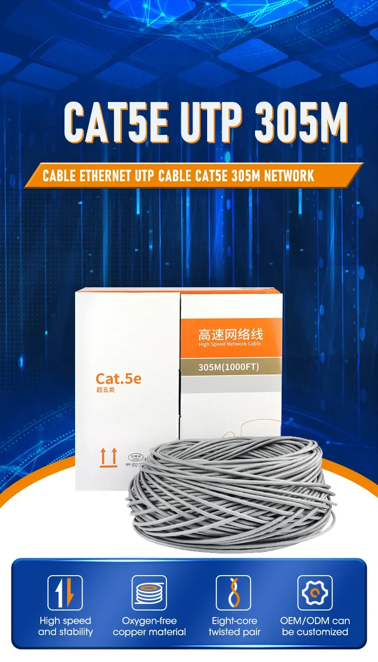 Bulk Wholesale Cmg Cmp Plenum Utp Cable Cat5e 4 Pairs Solid Copper Wire ...