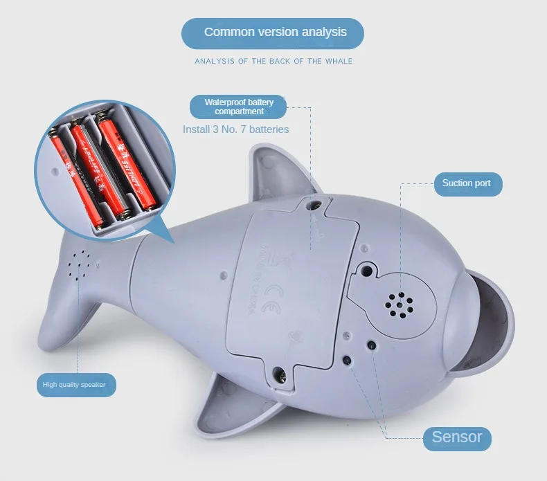 Light Music Sensory Training Abs Dolphin Electric Sensor Water Spray ...
