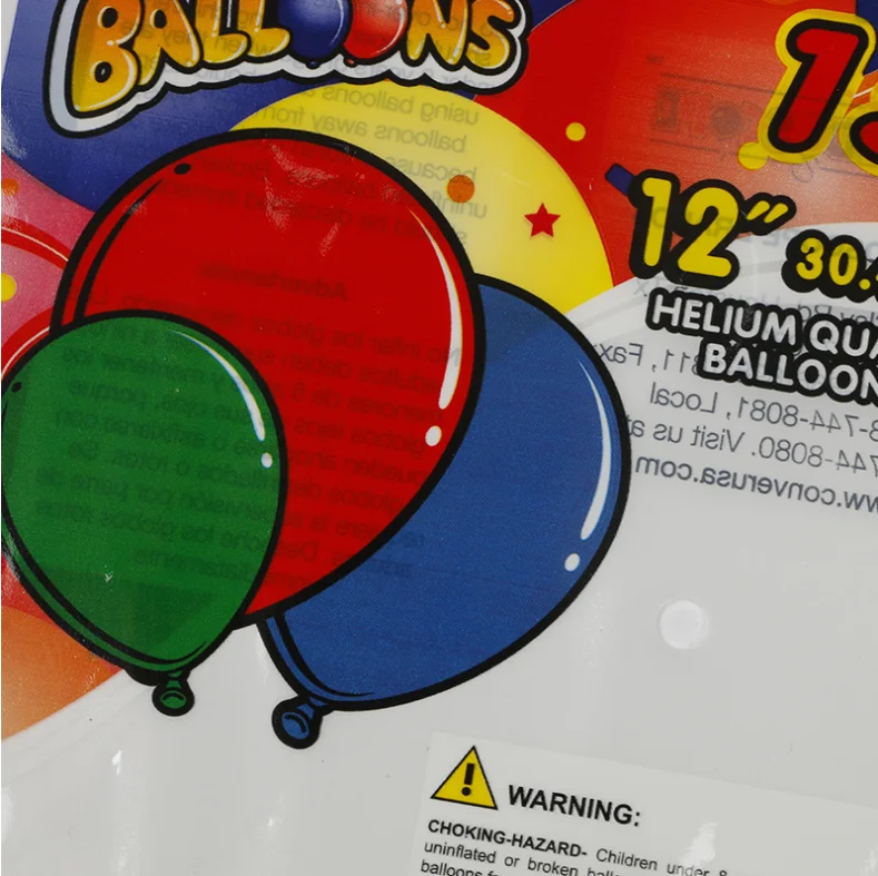 Custom Print Logo Clear Transparent OPP Balloon Packaging