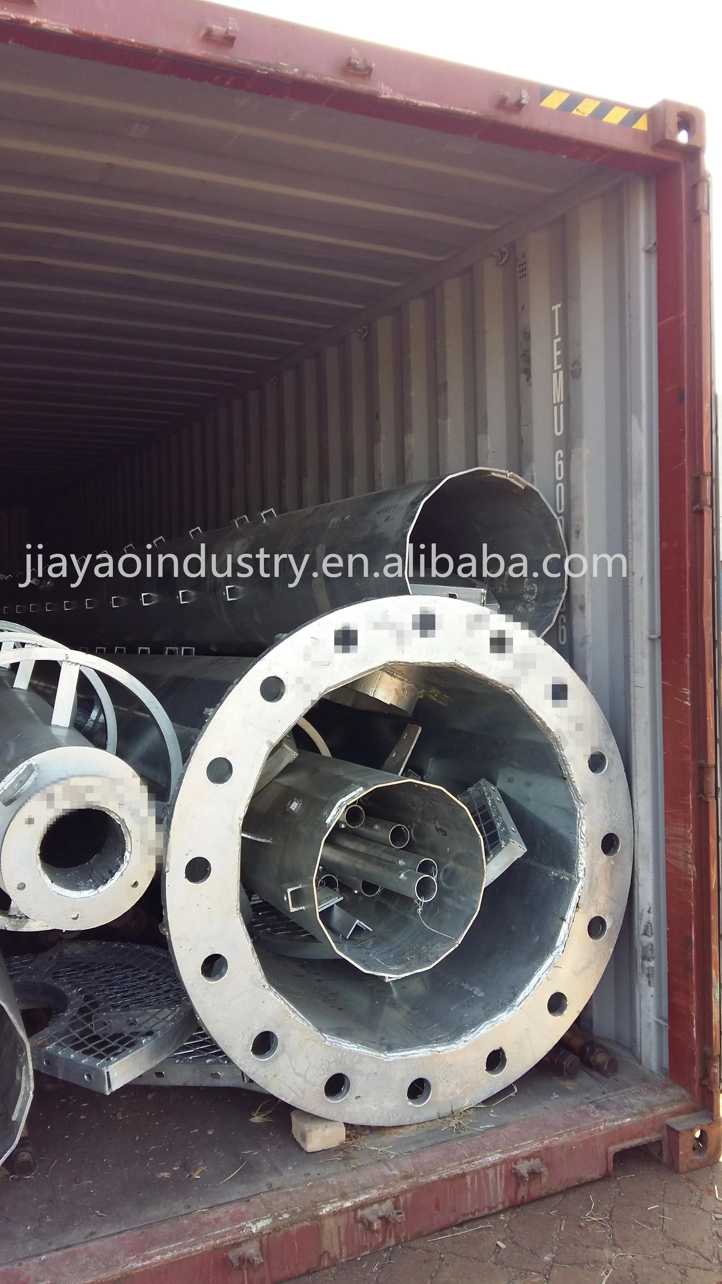 20m 30m 40m High Self Supporting Steel Structure Single Tube Round Pole ...