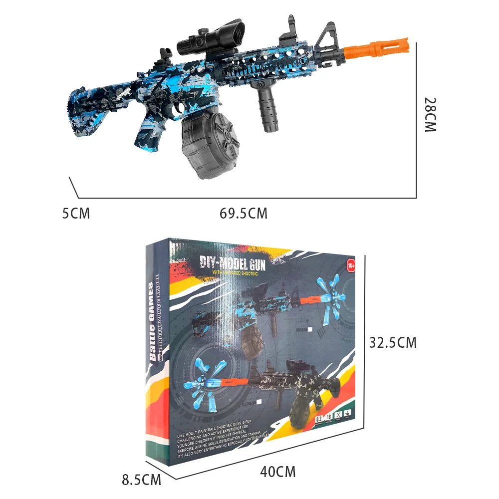 Qilong M4 Electric Blaster Gel Water Gun Splatter Ball Modle Toy Kids ...