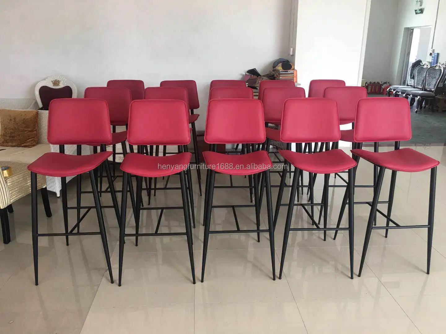 Nordic Designer Stainless Steel Bar Stool Simple Modern High Chair For ...