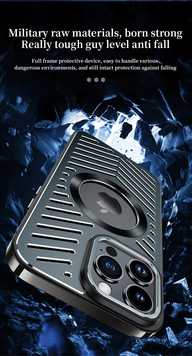 Ice Armor Cooling Metal Phone Case for Iphone 13/14 Pro Max