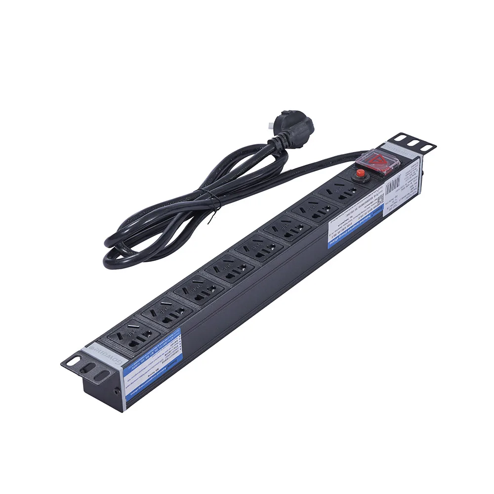 8 Way 16a Chinese 5-hole Outlets Power Distribution Unit For 19" 1u ...