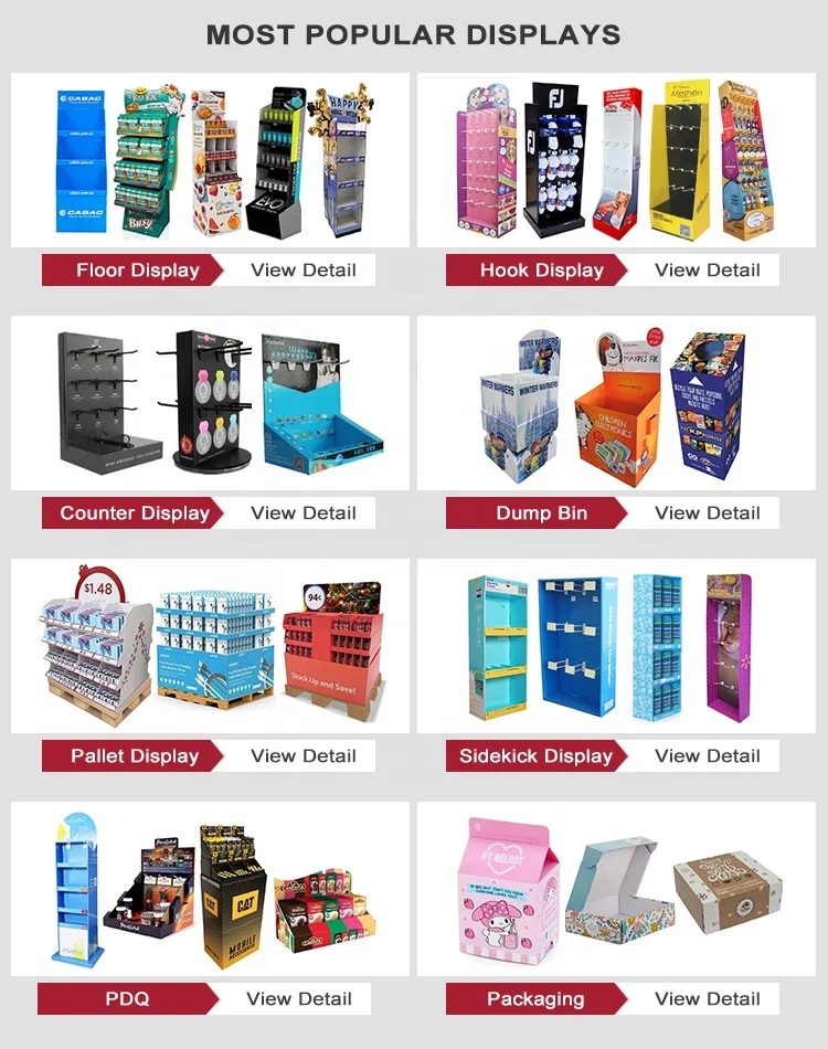 Custom Supermarket Corrugated Cardboard Display Box Packaging Paper ...