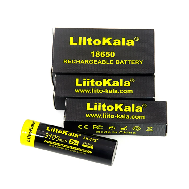 Liitokala Lii-31s 18650 Battery 3.7v/4.2v Li-ion 3100ma 35a Power ...