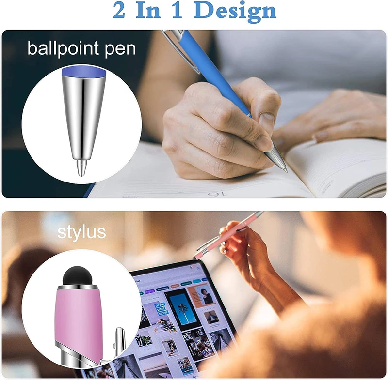 2 in 1 Ballpoint Pen with Stylus Tip - Comfortable Writing
