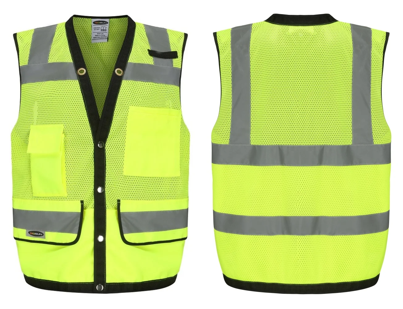 Ansi/isea Class 2 Construction Road Warning Workwear Uniform Reflective ...