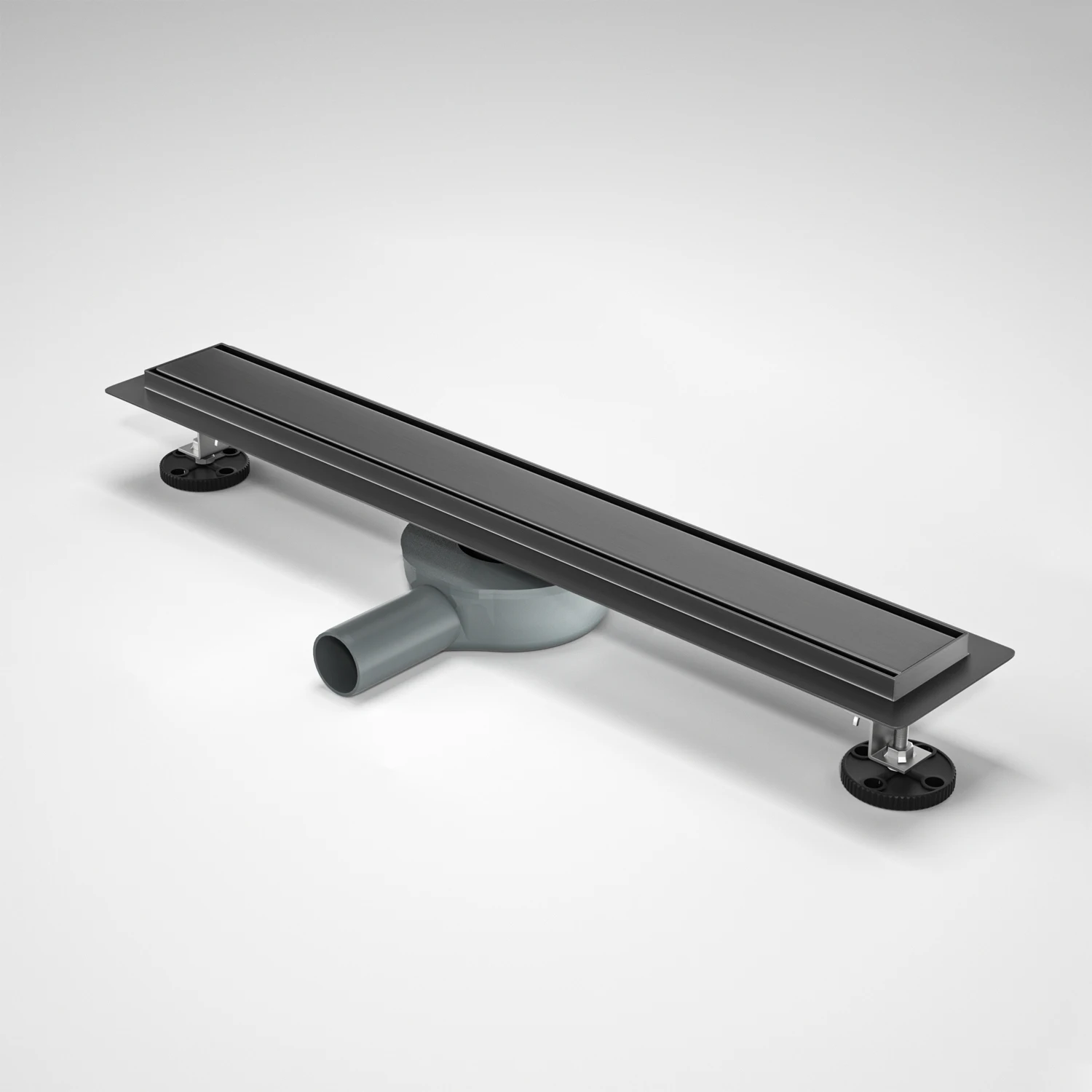 Modern Design Gunmetal Long Shower Drain Set Flip Removable Cover ...