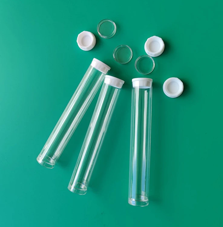Transparent Plastic Tube with Lid Cap - Customized