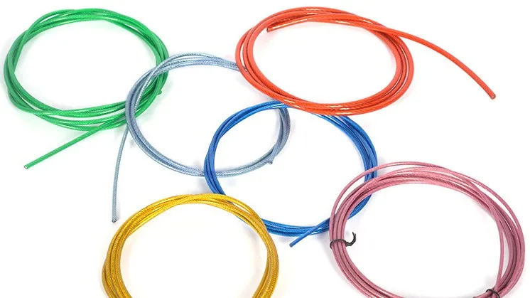 Transparent Colour Pvc/tpu/pa/pp Coated Stainless Steel Cable 0.6mm 1x7 ...