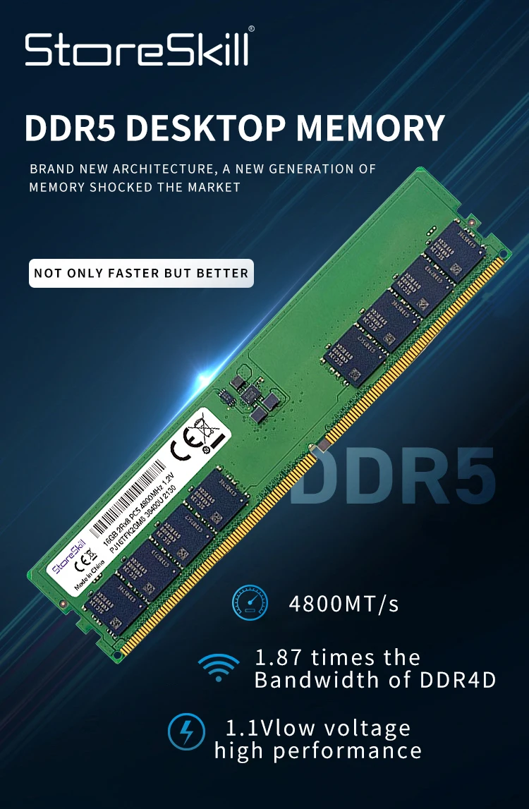 Ram Ddr5 Necc Ddr5 4800mhz 32gb For Desktop Memory 8gb Computer Support ...