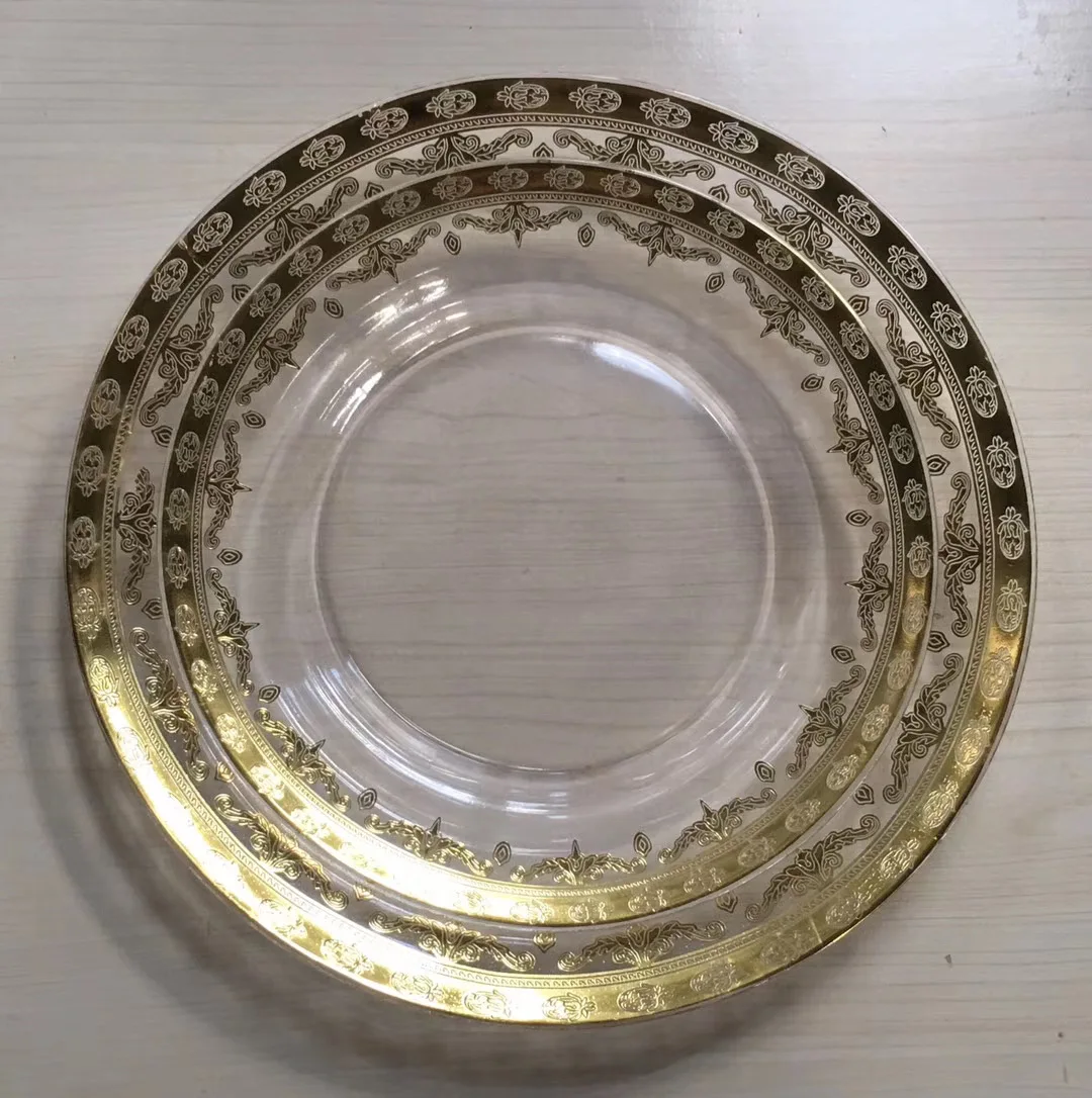 Wholesale Glass Charger Plates for Wedding Events Table Decoration with ...