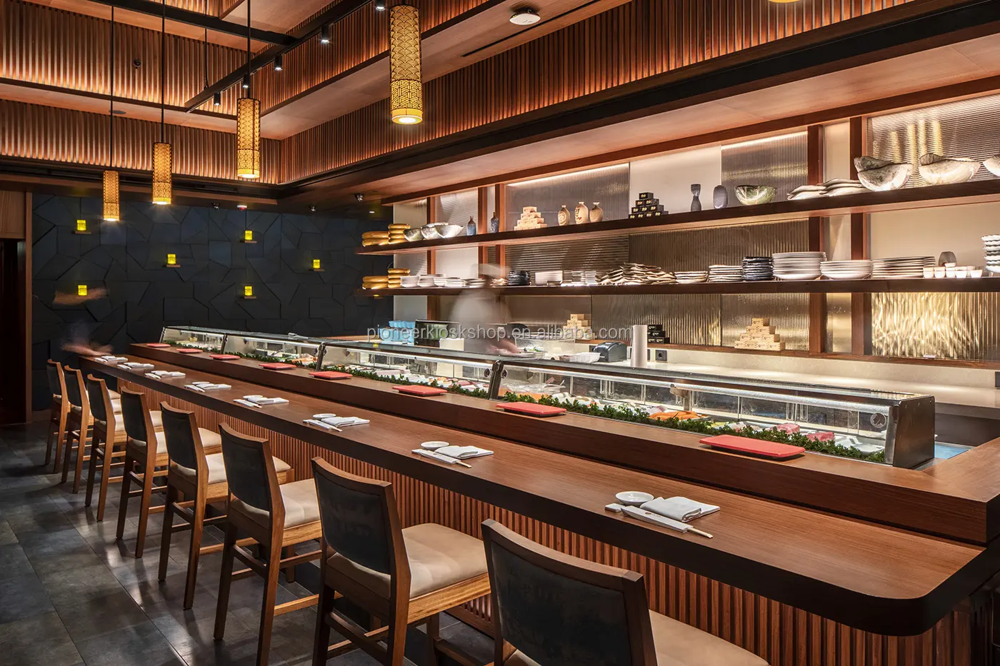 Modern Customised Sushi Bar Counter - Japanese Restaurant Interior Design