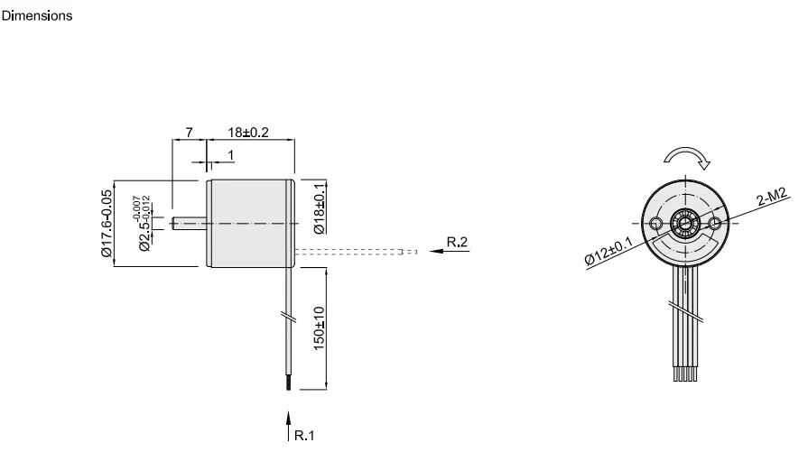Incremental Factory S18 Motorized Rotary Encoder 360 Pulse Per Rotation ...