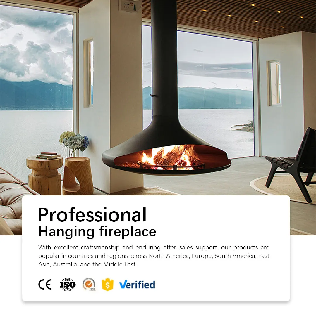 PANSEE Freestanding Fireplace - Modern & Efficient Heating
