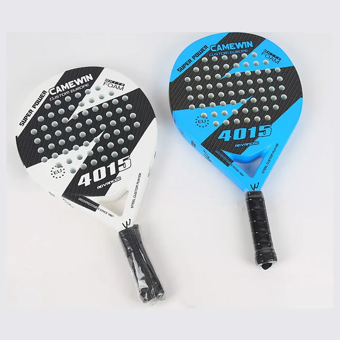 4015 white and blue carbon fibre padel tennis racket paddle rackets ...
