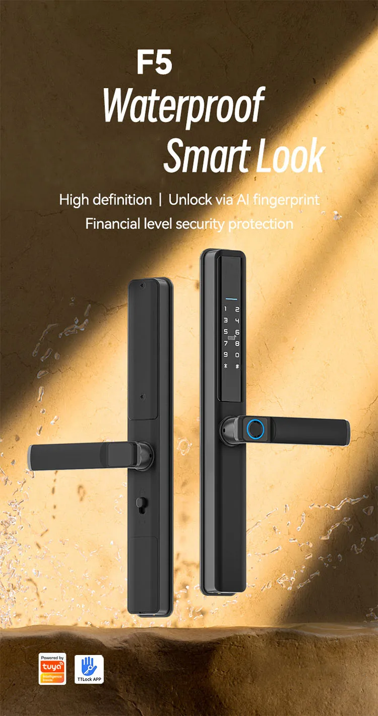 ANG Aluminum IP66 Waterproof Smart Lock for Sliding Doors