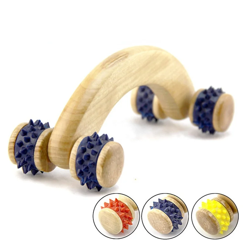 Wooden Handheld Body Roller - Relief for Muscle Pain