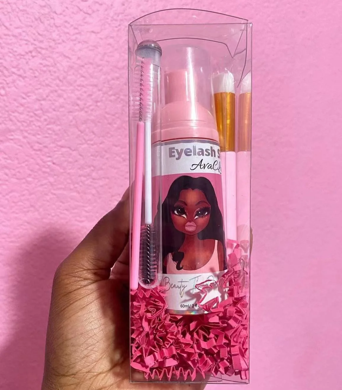 Wholesale 30ml 60ml 100ml Lash Shampoo Kit Pink Lash Shampoo Bottle Set ...