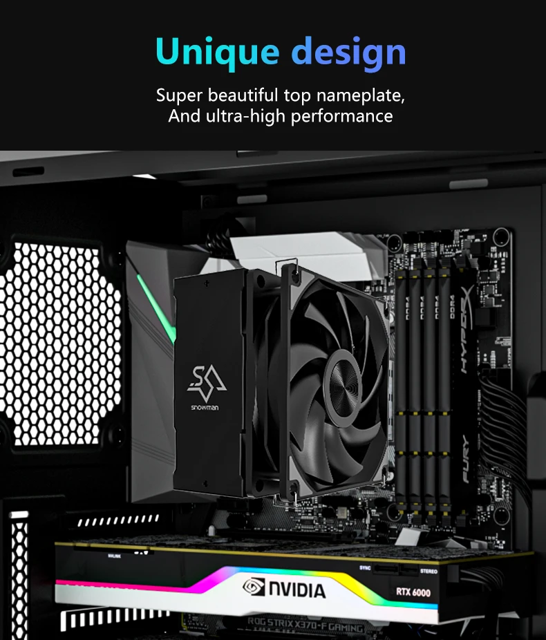 Snowman Mt4 V3 Silent Cpu Cooler - 4-pin Thermal Control,No Rgb ...