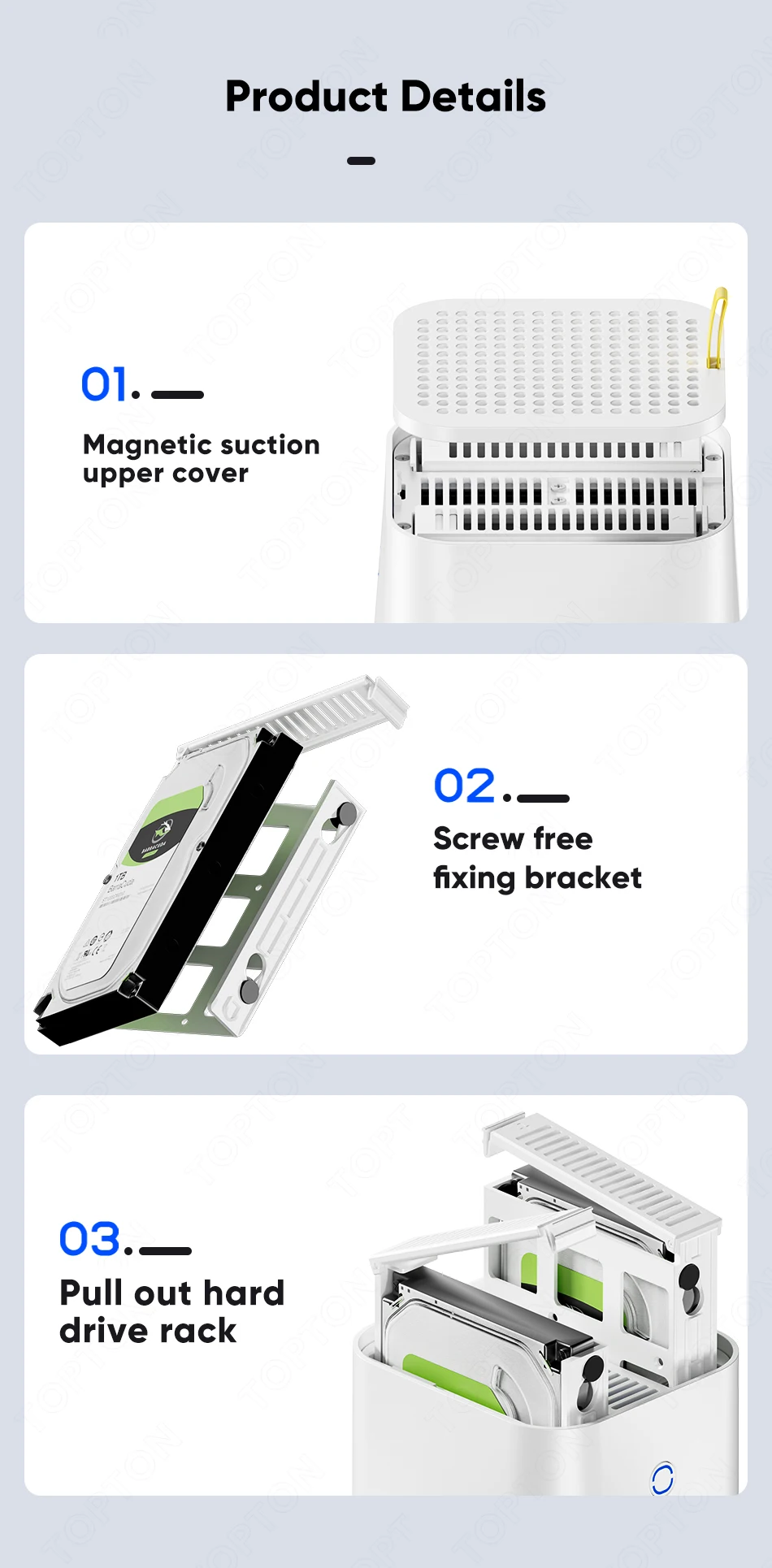 Topton 2-bay Nas R1 Pro 12th Gen In-tel N100 Network Attached Storage ...