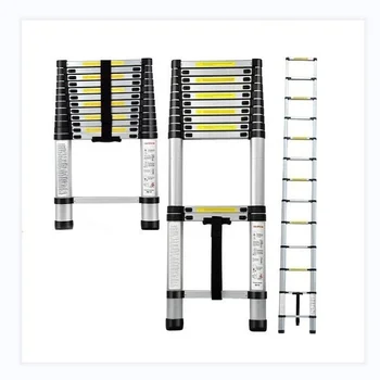 Carbon Fiber Ladder Movable Ladder With Wheels Aluminium Ladder 12 ...
