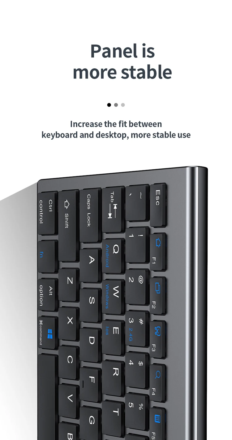 Wireless Keyboard Mouse Rechargeable Ergonomic 2.4ghz Dual Mode ...