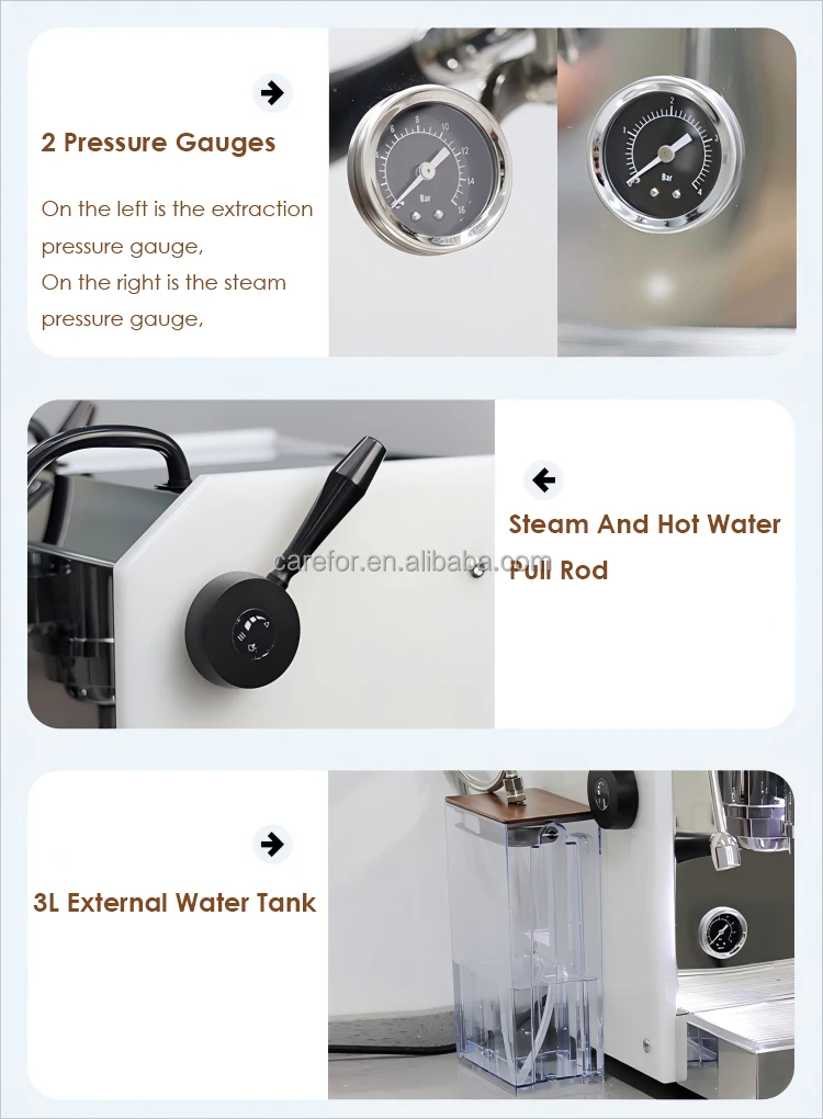 Espresso Machine by Carefor - Multi-Purpose Commercial Coffee Maker