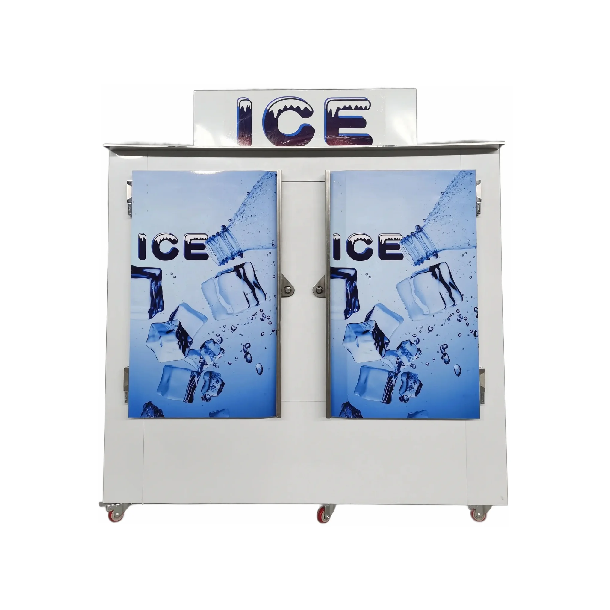 Double Doors Ice Factory - 65 Cu Ft Ice Storage Freezer