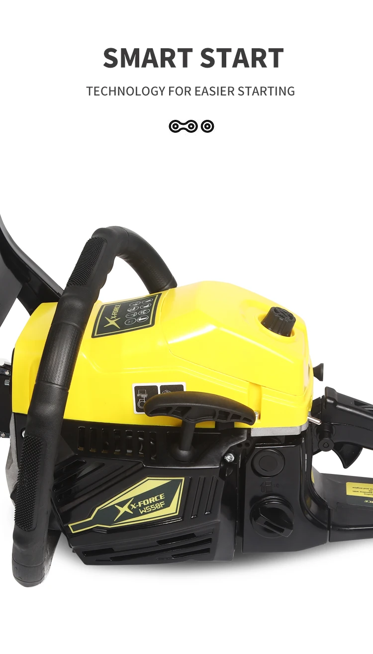 X-force 2-Stroke Chainsaw - Powerful 58CC Professional Tool