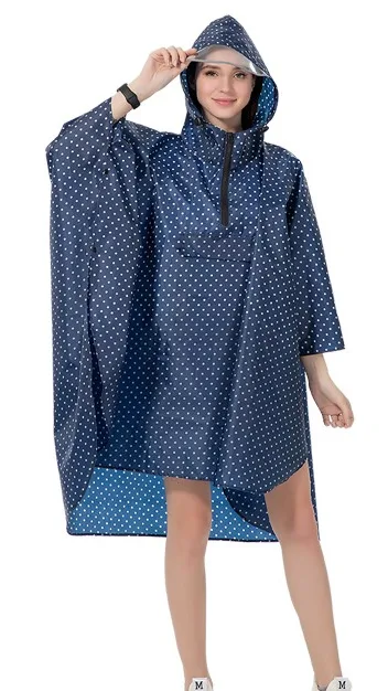 Fast Shipping Blue Polyester Pvc Pu Coating Motorcycle Rain Poncho With ...