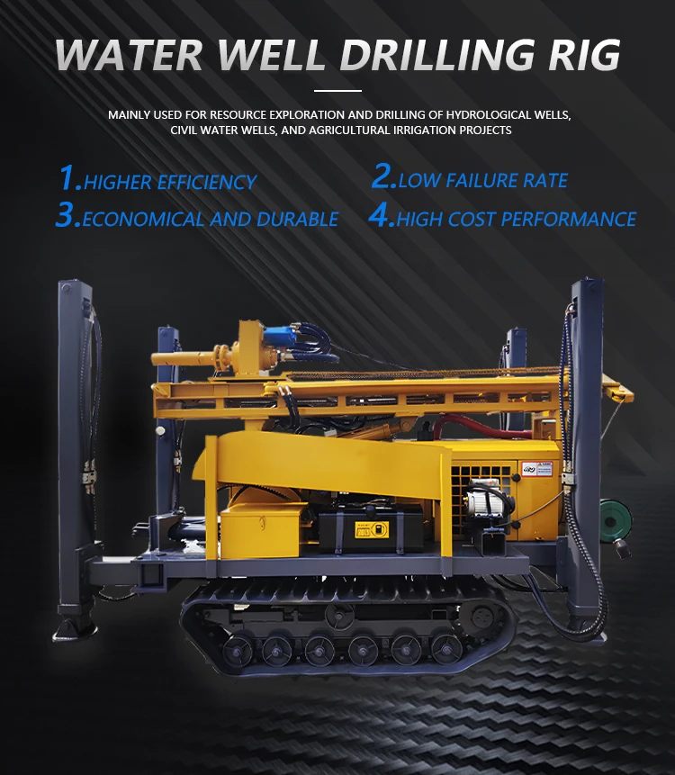 Tricycle Mounted Drilling Machines For Water Wells Drilling Rig Well ...
