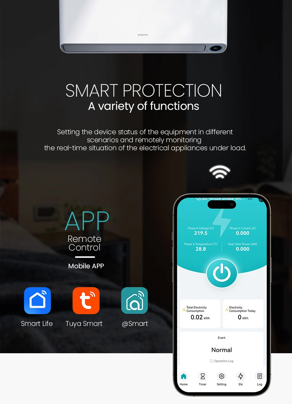 API TO-QCB2L 4P WiFi RCBO TONGOU - Smart Light Switch with Timer ...