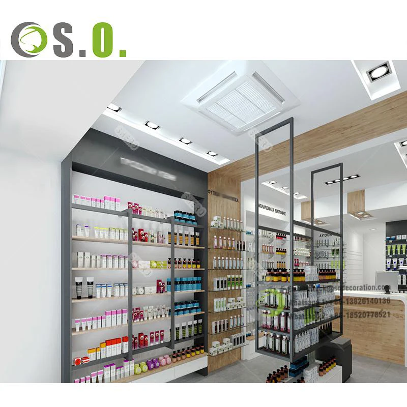 Medicine Shop Showcase Dispensary Display Counters Pharmacy Shop Cash ...