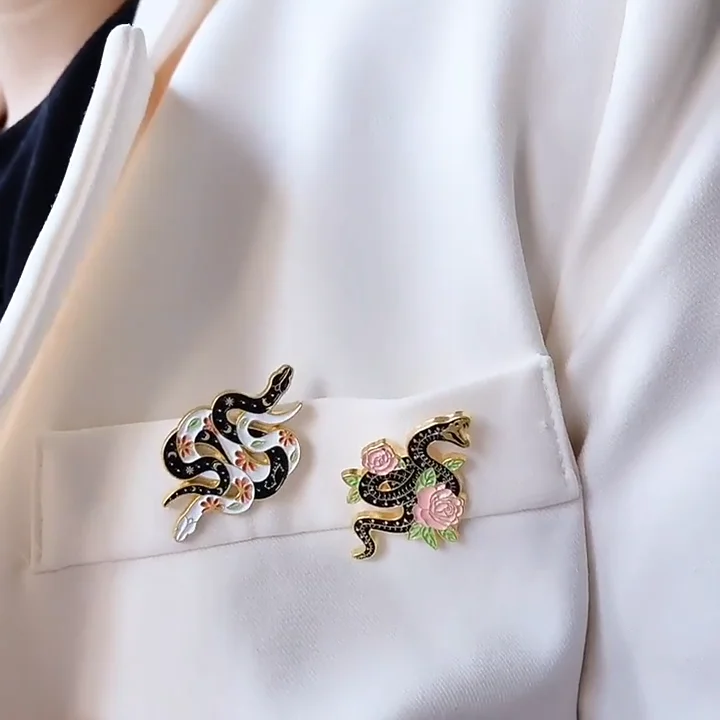 Black Snakes Two Head Snake Winding Sword Flower Skull Punk Dark ...