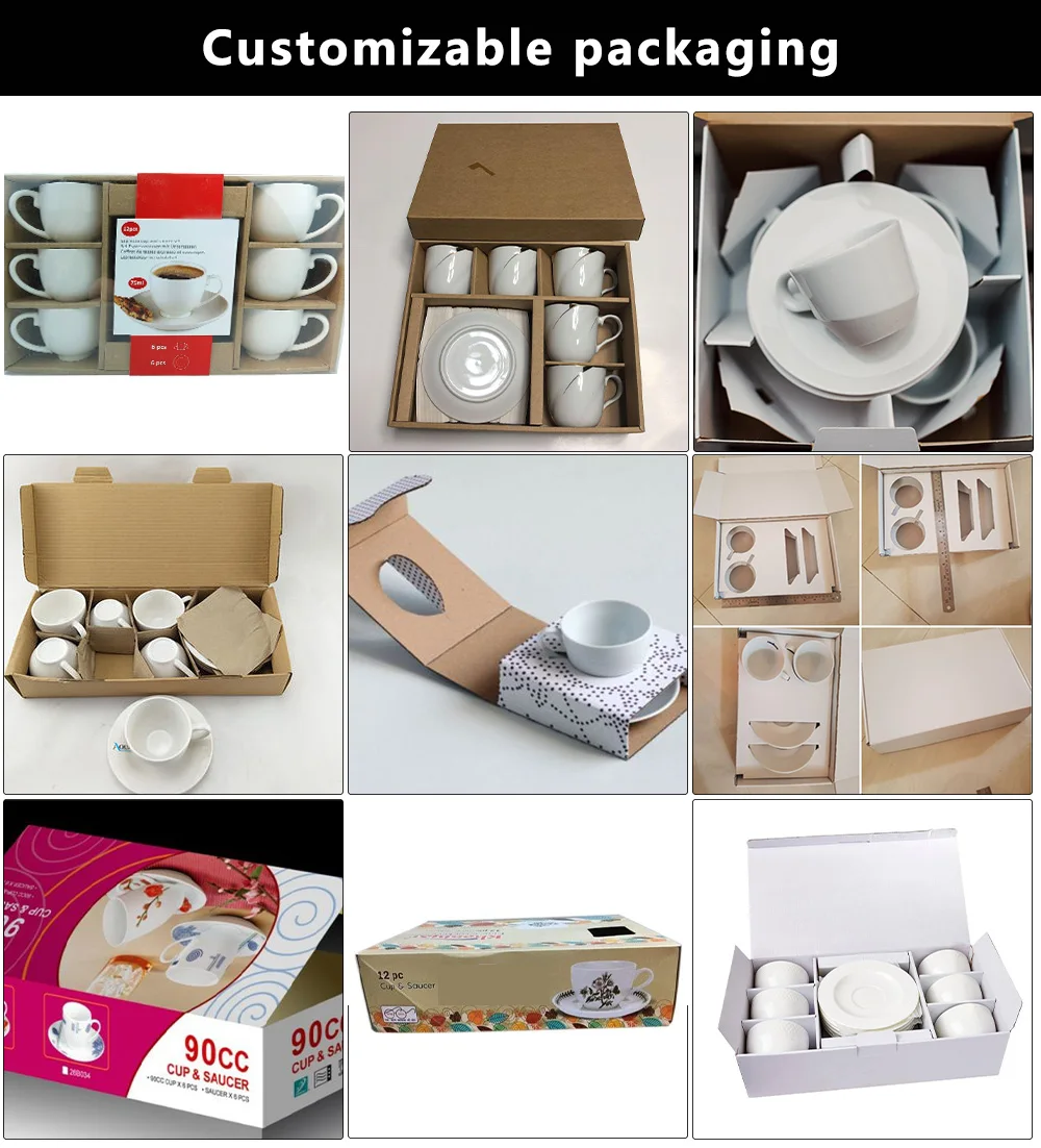 Alibaba.com: Custom Printed 350cc Porcelain Cups and Saucer Sets, Milk ...