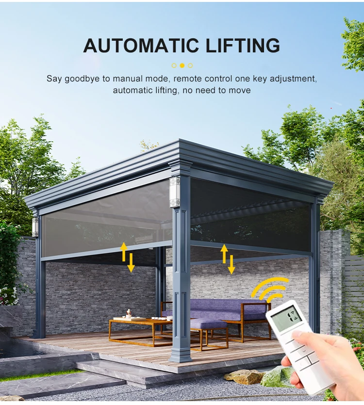 Louver Pergola Enclosed Pergola Bioclimatique Aluminium X 4 5x4 4x6x2.8 ...